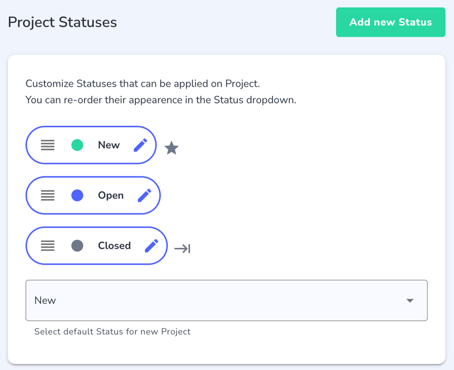 How do I customize Statuses?