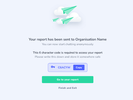 Send Reports and Start a Conversation with or without a Whispli Inbox